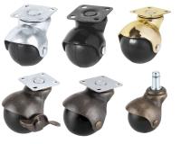 China 19-24mm TPR Plastic Soft Casters Wheels 144Lbs Load Capacity for sale