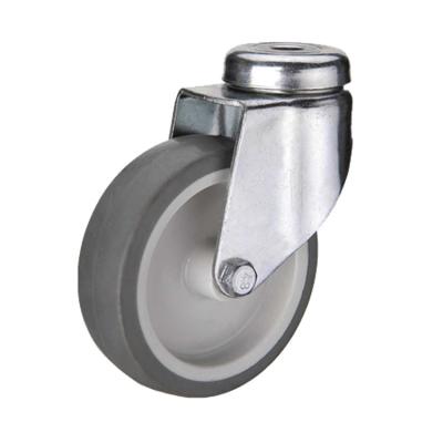 China Zinc Plated Finish Grey Plastic Light Duty Casters For Industrial for sale