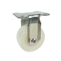China Steel Housing European Casters With Plastic Wheel Core And Zinc Plated Finish for sale
