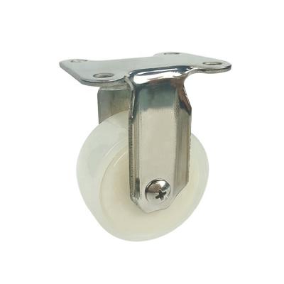 China Steel Housing European Casters With Plastic Wheel Core And Zinc Plated Finish for sale