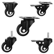 China Smooth-rotation Industrial 2 Inch Black PVC Casters For Light Duty Caster Supplier for sale