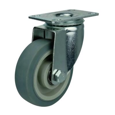 China Zinc Plated Heavy Duty Caster Wheels With 1/4 Inch Bolt Hole Size for sale