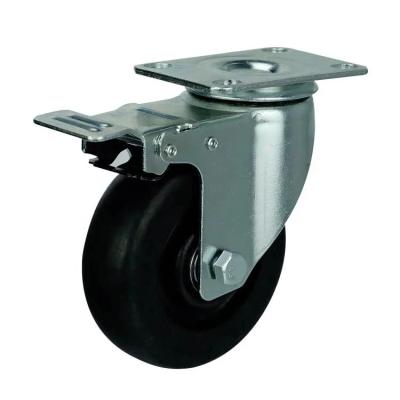 China Polyurethane 5-3/4 Inch High Capacity Casters Bolt Hole Spacing 2-7/8 X 2-7/8 Inch Overall Height for sale