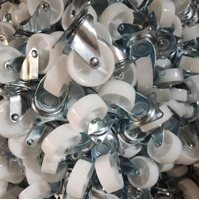 China 4 Inch Medium Duty Casters With Bolt Hole Size 1/4 Inch And Side Lock Brake Type for sale