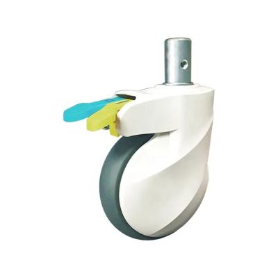 China Nylon Wheel Plate Mounting Casters Perfect For Heavy Duty Applications for sale
