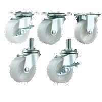 China Smooth Wheel Tread Light Duty Casters With Plain Bearing / 2-4 Inches Swivel Radius for sale