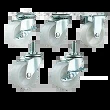 China Smooth Wheel Tread Light Duty Casters With Plain Bearing / 2-4 Inches Swivel Radius for sale