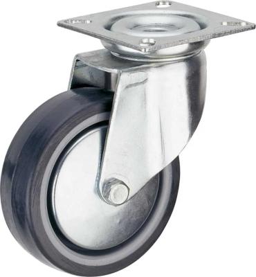 China Industrial Swivel Casters With Plain Bearing / TPR Wheel for sale