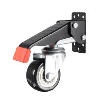 China Heavy Duty Red Iron Wheel Center Ball Bearing Casters Up To 837lbs Load Capacity Zinc Painted for sale