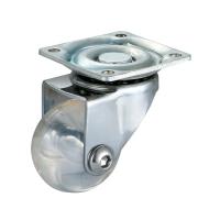 China Smooth TPR Grey Zinc Plated Casters 19-24mm Wheel 2-4 Inches Swivel Radius for sale