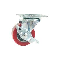 China Grey Light Duty Plate Mount Swivel Casters -20 To 100 Degrees Celsius Temperature Range for sale
