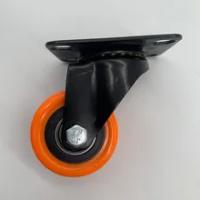 China Steel Light Duty Swivel Lock Casters With -20 To 100 Degrees Celsius Smooth Grey TPR Wheels for sale