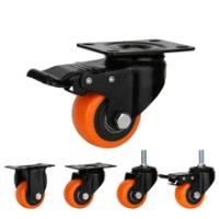China Zinc Plated Light Duty Casters / Swivel Casters TPR Smooth Wheel 19-24mm Wheel for sale