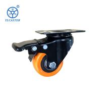 China Load Capacity Red Industrial Caster With Dual Ball Bearings Zinc Painted 837lbs Wheel Capacity for sale