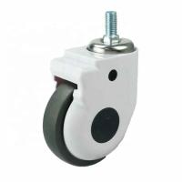 China Gray Polyurethane 4 Inch Ball Bearing Casters With 300 Lbs Load Capacity for sale