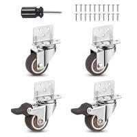 China Smooth Wheel Tread Light Duty Plate Casters Steel Housing Total Lock Brake -20 To 100° C for sale