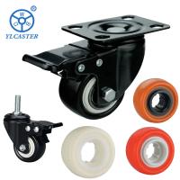 China Smooth TPR Light Duty Casters Zinc Plated Up To 144 Lbs Capacity 2-4 Inches Wheel Diameter for sale