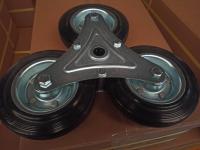 China 286lbs Loading Stair Climbing Trolley Wheels , 160mm Three Wheel Caster for sale