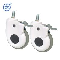 China 125mm Medical Bed Casters Stem Locking Anti - Winding Hospital for sale