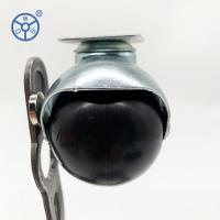 China 50mm Diameter Black Plastic Top Plate Ball Casters With Side Brake for sale