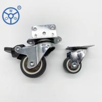 China Directional Wheels Fixed Plate Brown TPR Casters 2.5'' Diameter For Vending Machines for sale