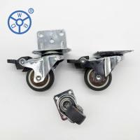 China Directional Wheels Fixed Plate Brown TPR Casters 2.5'' Diameter For Vending Machines for sale