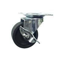 China 75mm Cast Iron Light Duty Casters 360 Degree Rotating With Side Locking for sale