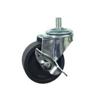 China 75mm Cast Iron Light Duty Casters 360 Degree Rotating With Side Locking for sale