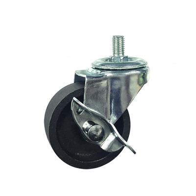 China 75mm Cast Iron Light Duty Casters 360 Degree Rotating With Side Locking for sale