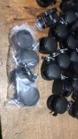 China Treaded Stem Casters Floorprotecting Soft Pu Black Wheels For Small Leg Chairs for sale