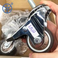China 1.2 Inch Silent Non Rotating Rigid TPR Casters For Small Pulleys for sale
