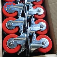 China 100mm Diameter 198LBS Capacity Swivel Medium Duty Casters With Covers for sale