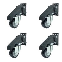 China Hollow Core Polyurethane Casters Smooth Tread Single Wheel With 194mm Height / 2 Inches for sale