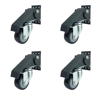 China Hollow Core Polyurethane Casters Smooth Tread Single Wheel With 194mm Height / 2 Inches for sale