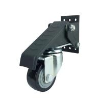 China Single Wheel Red Pu Wheel Polyurethane Casters Pu Caster Wheel With 1000 Lbs Load Capacity for sale