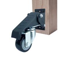 China Weight Capacity Black Workbench Caster Wheels With Side Mount for sale