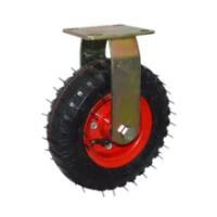 China 4.5kg Steel Covered Rubber Cast Iron Casters For Indoor Furniture Handling for sale