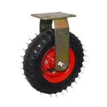 China 4.5kg Steel Covered Rubber Cast Iron Casters For Indoor Furniture Handling for sale