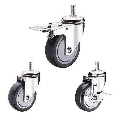 China 4 Inches Polyurethane Casters Stylishly Designed For Heavy Loads for sale