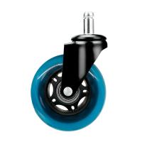 China Office Chair Caster Wheels Set Of 5 Minimal Blue Transparent Light Duty Furniture Casters for sale