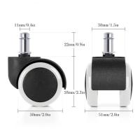 China Recommended Office Chair Caster Wheels Set Of 5 Furniture White Nylon Caster for sale