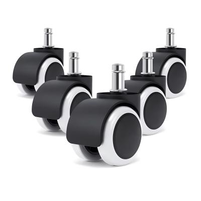 China Recommended Office Chair Caster Wheels Set Of 5 Furniture White Nylon Caster for sale