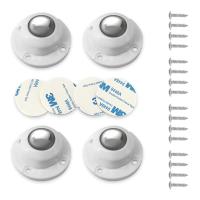 China Set Of 4 High Quality 1 Inch Self-Adhesives Swivel Stainless Steel Roller Furniture Caster for sale