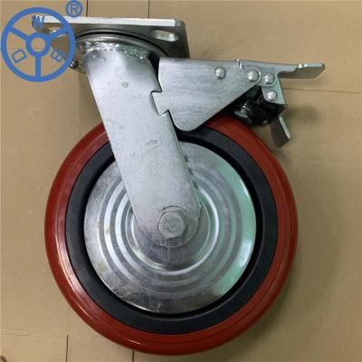 China Heavy Duty 2.5 Inches Bolt Hole Spacing Trolley Wheels 90-125mm For Carts for sale