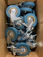 China 90mm Height 5 Inches Bolt Hole Casters With 200kg 300kg 400kg 500kg Load Capacity for sale
