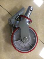 China Ylcaster 50mm Industrial Casters Brak Type Caster Wheel With Zinc Plated Dual Roller Bearing for sale