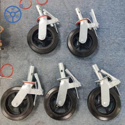 China Transportation Brak Type Caster Wheel Caster 200/250kg Load 50mm Steel Treaded Stem for sale