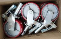 China Heavy Duty Scaffolding Casters With Zinc Plated Bracket for sale