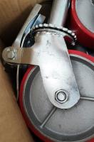 China Heavy Duty Scaffolding Casters With Zinc Plated Bracket for sale