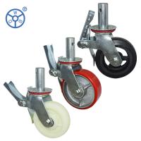 China Heavy Duty Scaffolding Casters With Zinc Plated Bracket for sale